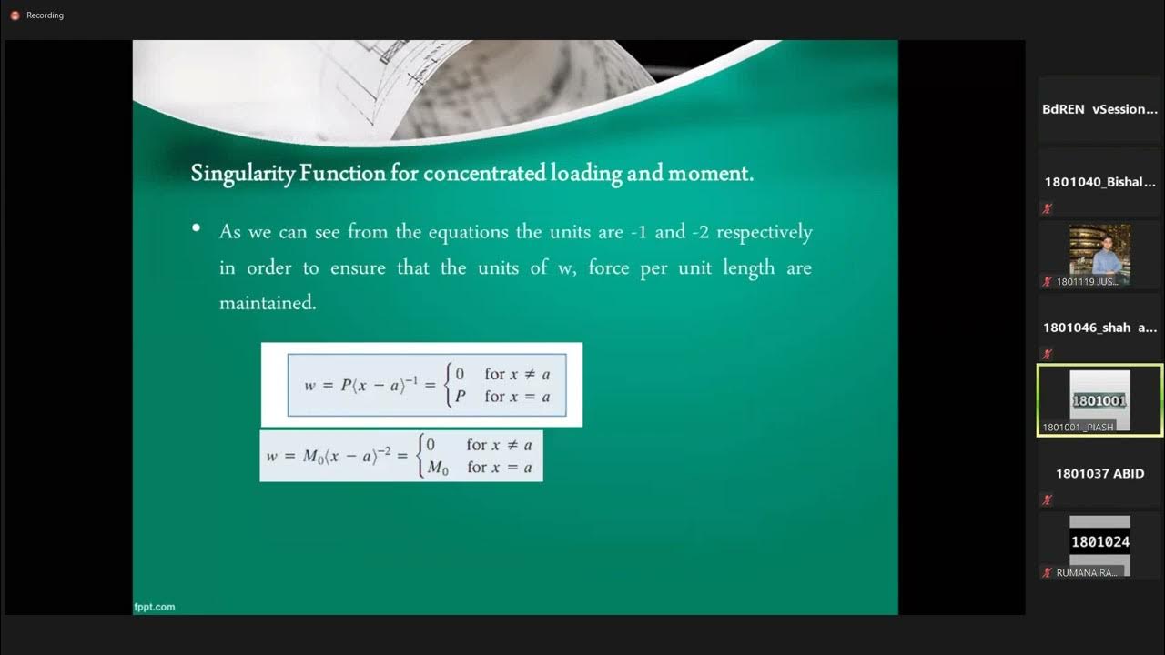 L-10 Singularity Function Exercise, Shape Factor, Residual Stress // NH // CE-211 // 2-1 // 06 ...