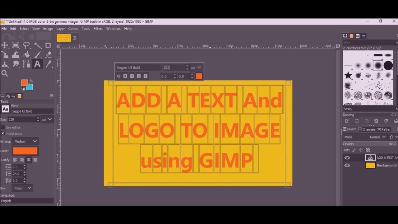 How To Add Text And Logo On Image Using Gimp YouTube How To Add Text And Logo On Image Using Gimp YouTube