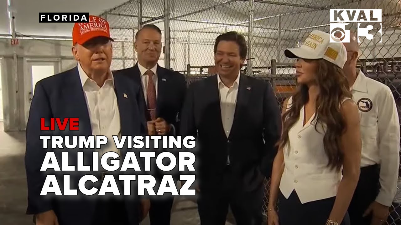 Trump visits ‘Alligator Alcatraz’ ICE facility - YouTube