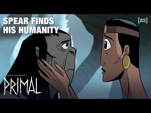 Spear Finds His Humanity | Genndy Tartakovky's Primal | adult swim