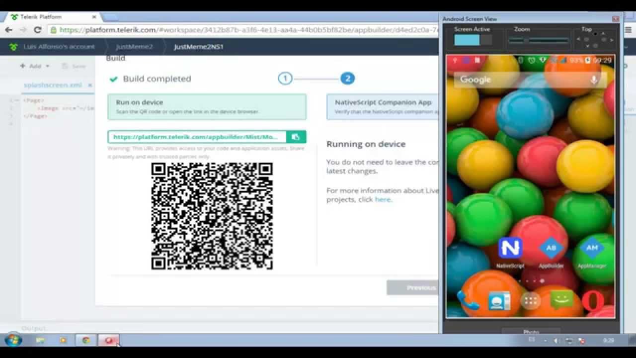 Nativescript Telerik Youtube