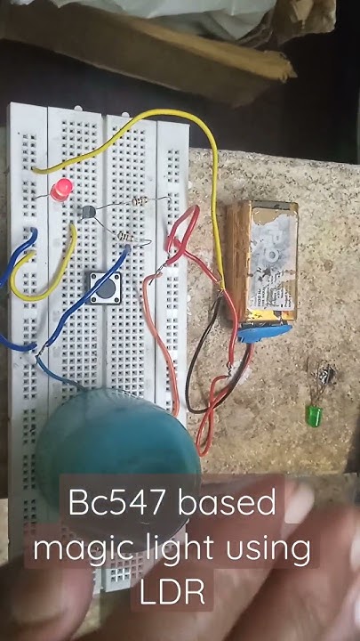 Transistor Bc547 based magic light using LDR(Light Dependent Resistor) - YouTube