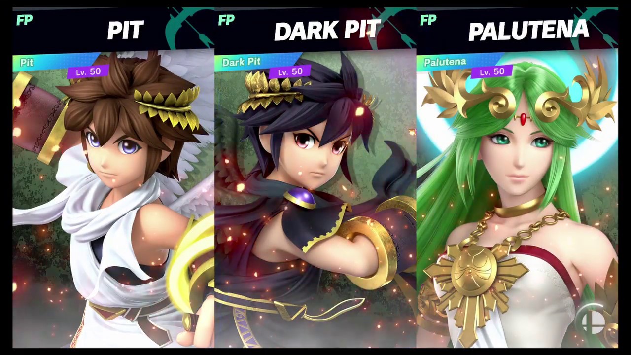 Super Smash Bros Ultimate Amiibo Fights Request #5871 Pit vs Dark Pit vs Palutena - YouTube