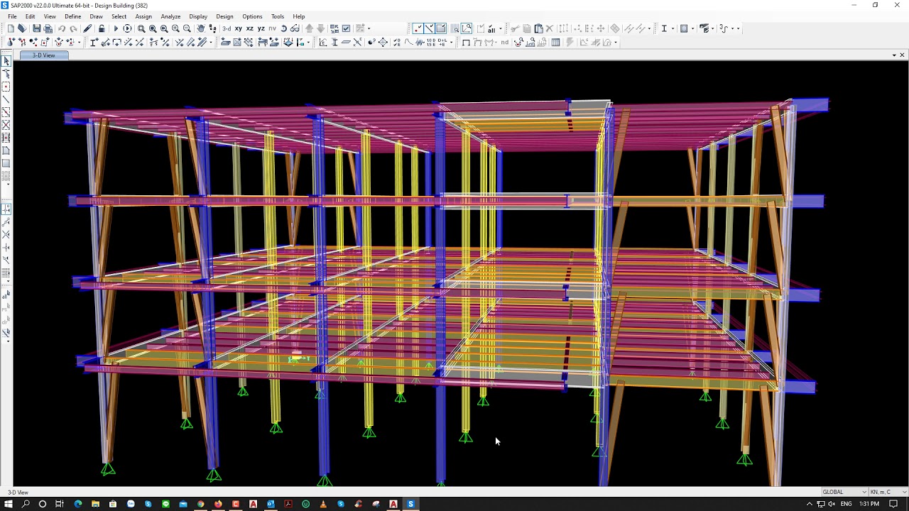 How to design sap2000 v22 steel structure building - YouTube