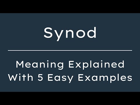 What Does Synod Mean? Synod Meaning in English With 5 Example Sentences