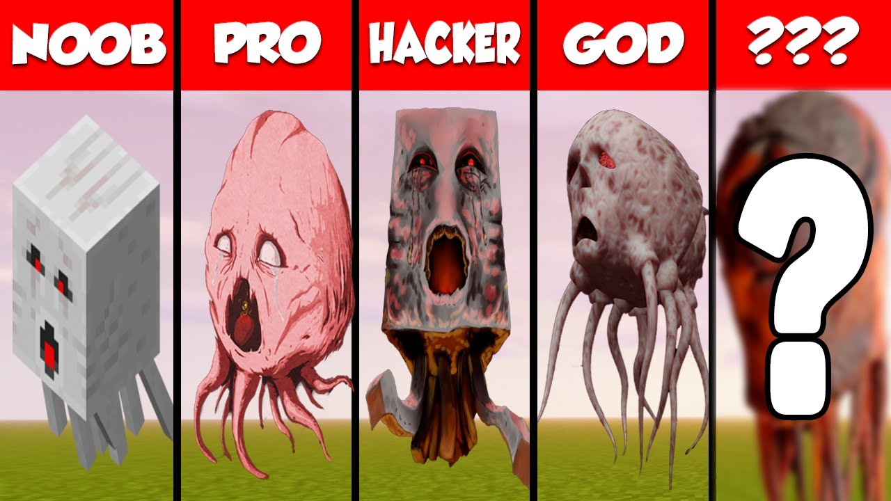 Minecraft Ghast PIXEL ART CHALLENGE - NOOB vs PRO vs HACKER vs GOD ...