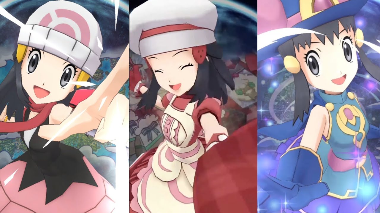 OG Dawn vs Palentine’s Dawn vs Sygna Suit Dawn Sync Animation | Pokemon ...
