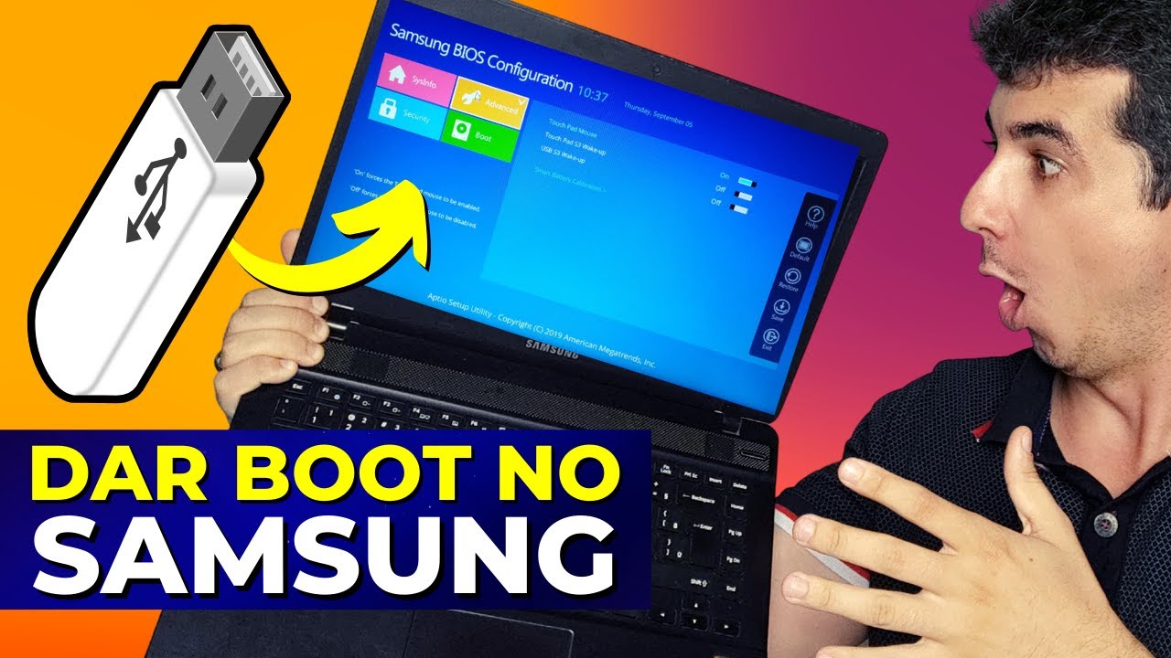 COMO DAR BOOT COM PENDRIVE NO NOTEBOOK SAMSUNG (Samsung BIOS ...