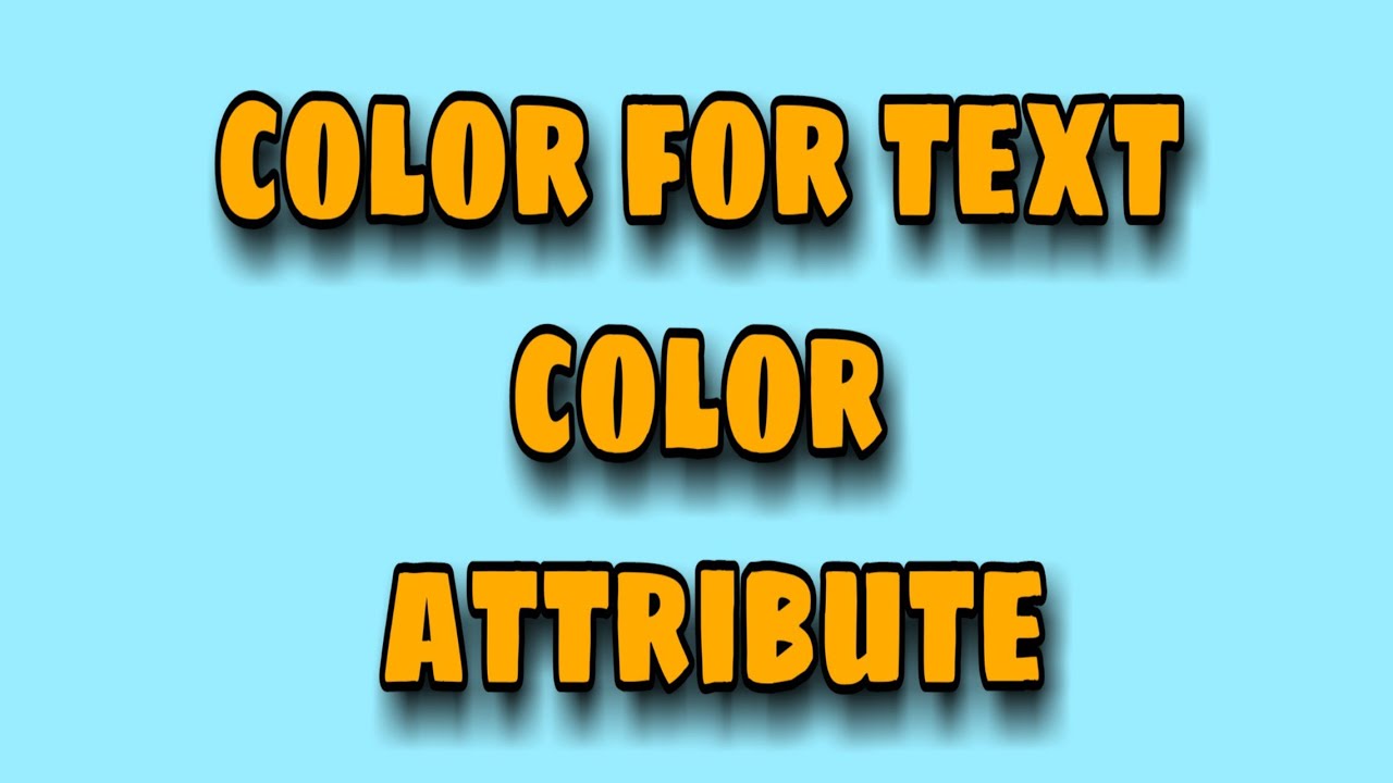 Html Text Color Text color of any tag YouTube html-text-color-text-color-of-any-tag-youtube