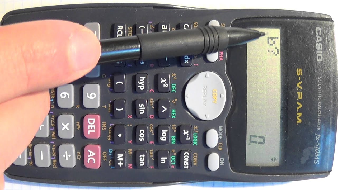 Resolución de ecuación de segundo grado por calculadora ejemplo 1 - YouTube