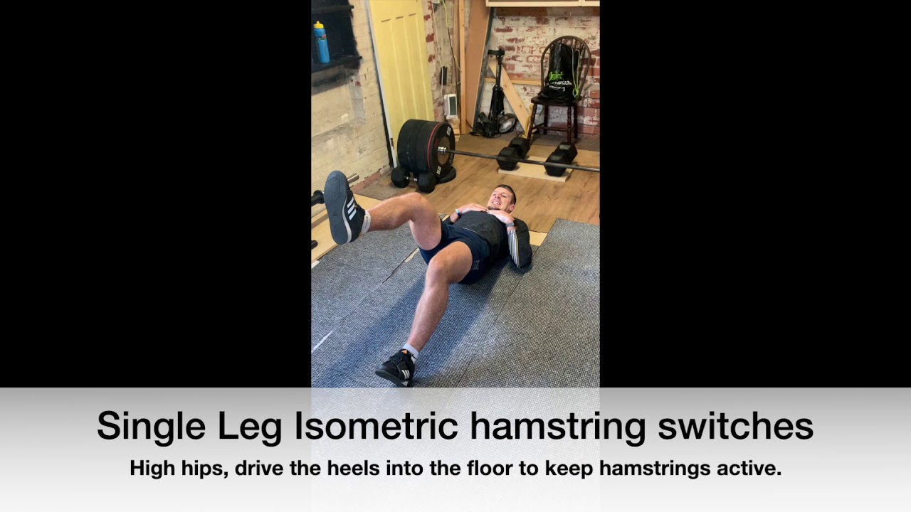 Single leg Isometric hamstring switches - YouTube