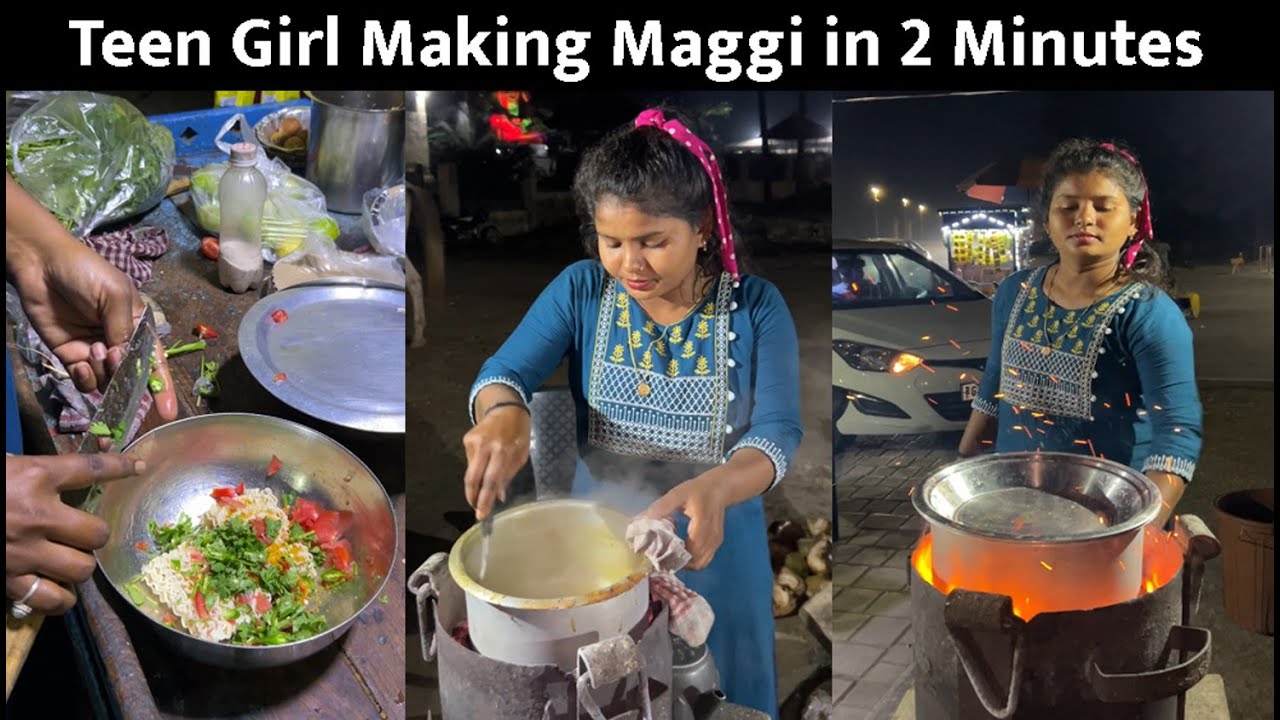 Teen Girl Making Maggi in just 2 Minutes - YouTube