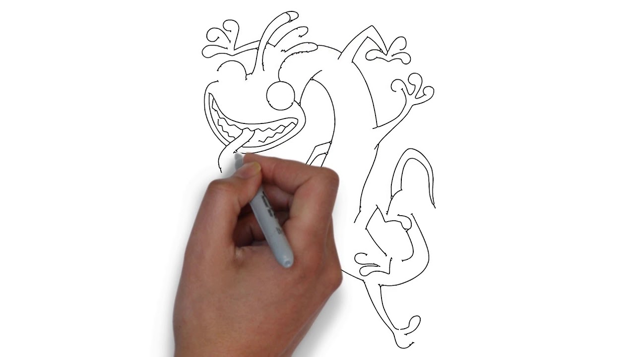 Monster Inc Randall Drawing