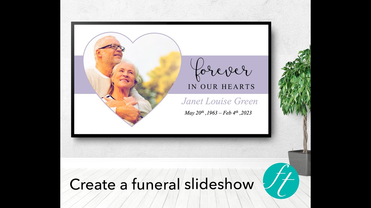 Premium Purple Funeral Slideshow Template - YouTube