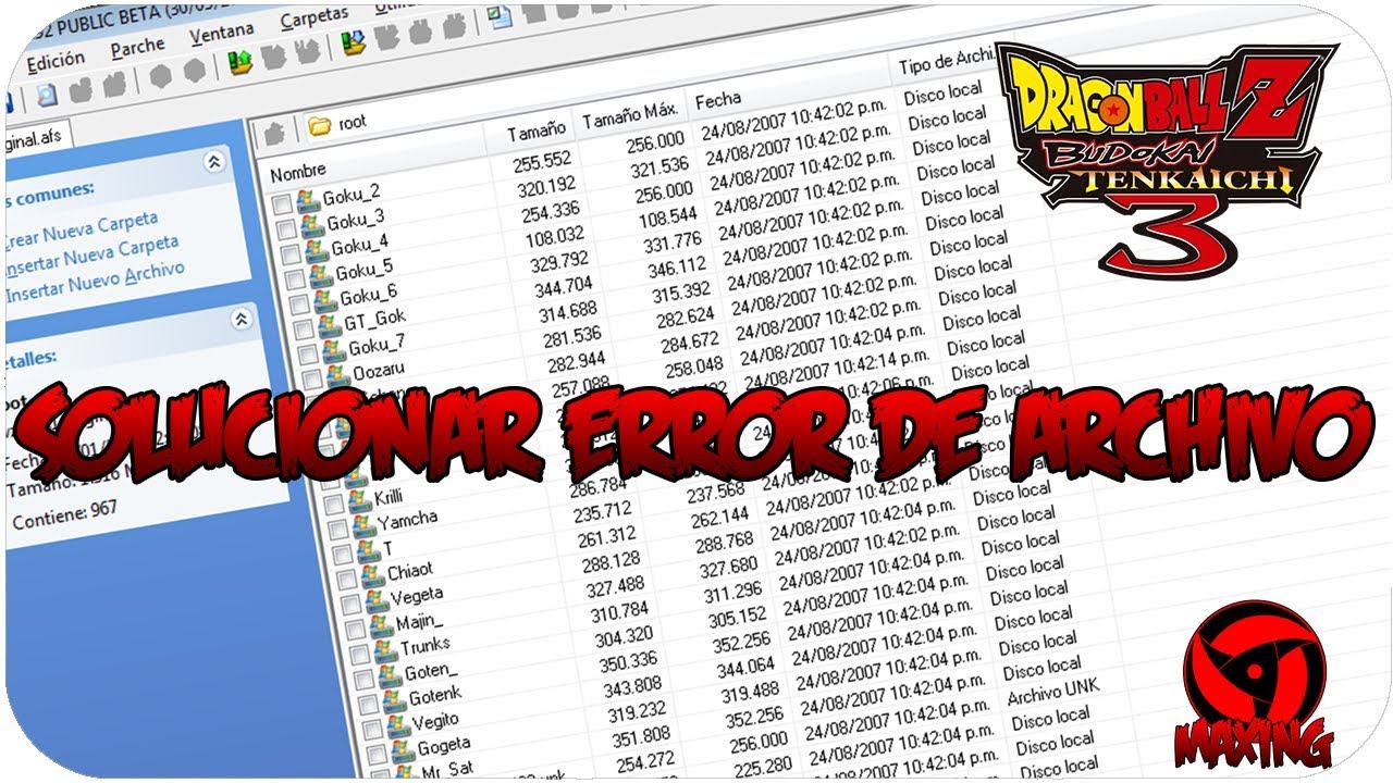 Solucionar error de archivo/nombres en el DKZ Studio y AFS Explorer ...