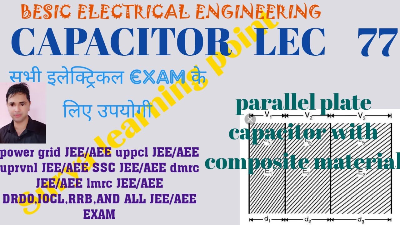 Parallel plate capacitor with composite material - YouTube