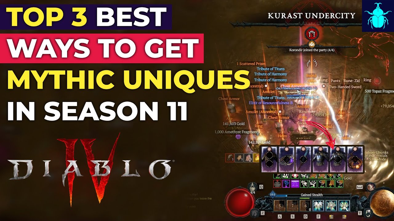 Diablo 4: TOP 3 BEST Ways to Get Mythic Uniques in Season 11! - YouTube