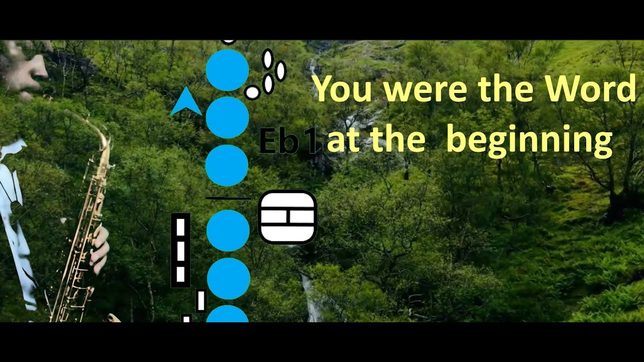 what a beautiful name l sax notes on-screen tutorial cover - YouTube