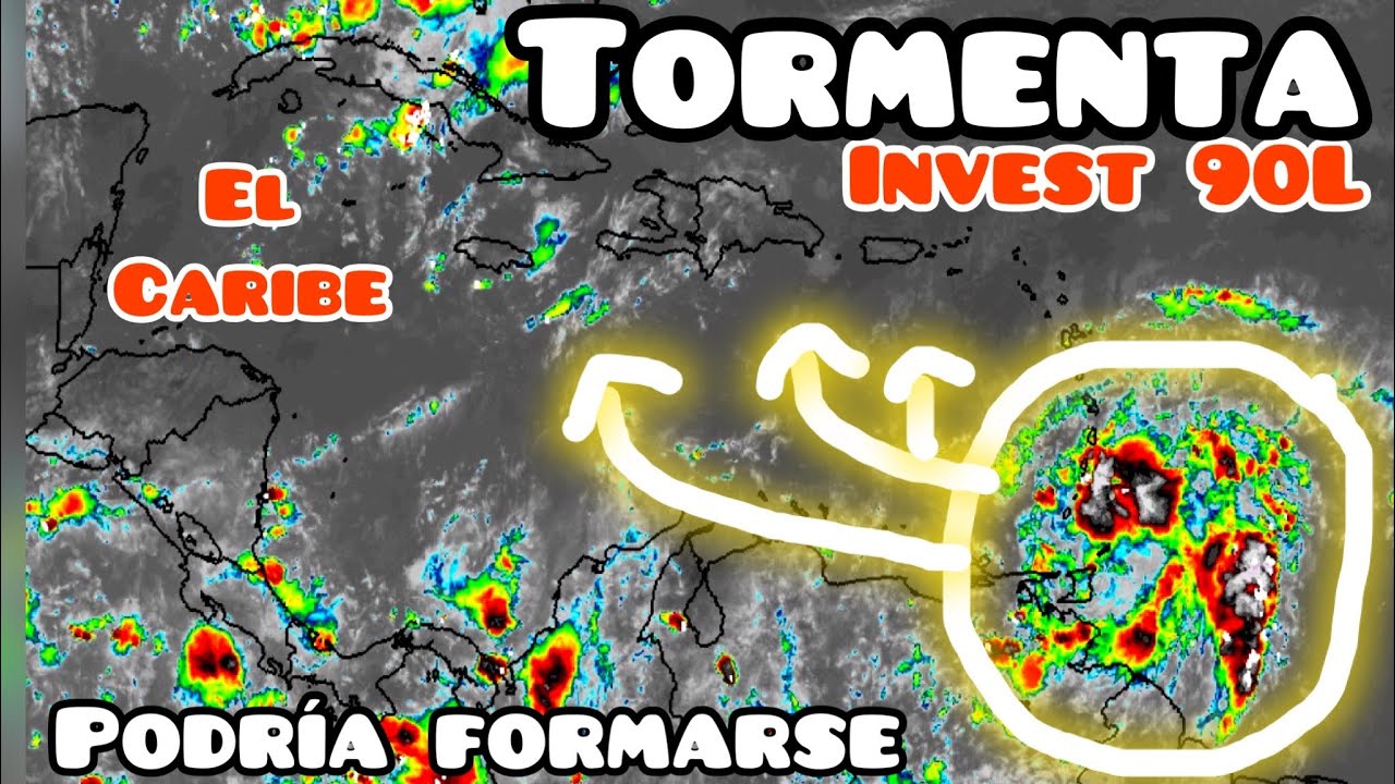 Invest 90L podría ser tormenta en el Caribe con lluvias fuertes - YouTube