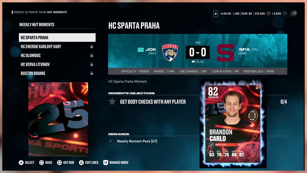 NHL 25 HUT Hockey Ultimate Team HUT Moments - Weekly HUT Moments (PS5 ...