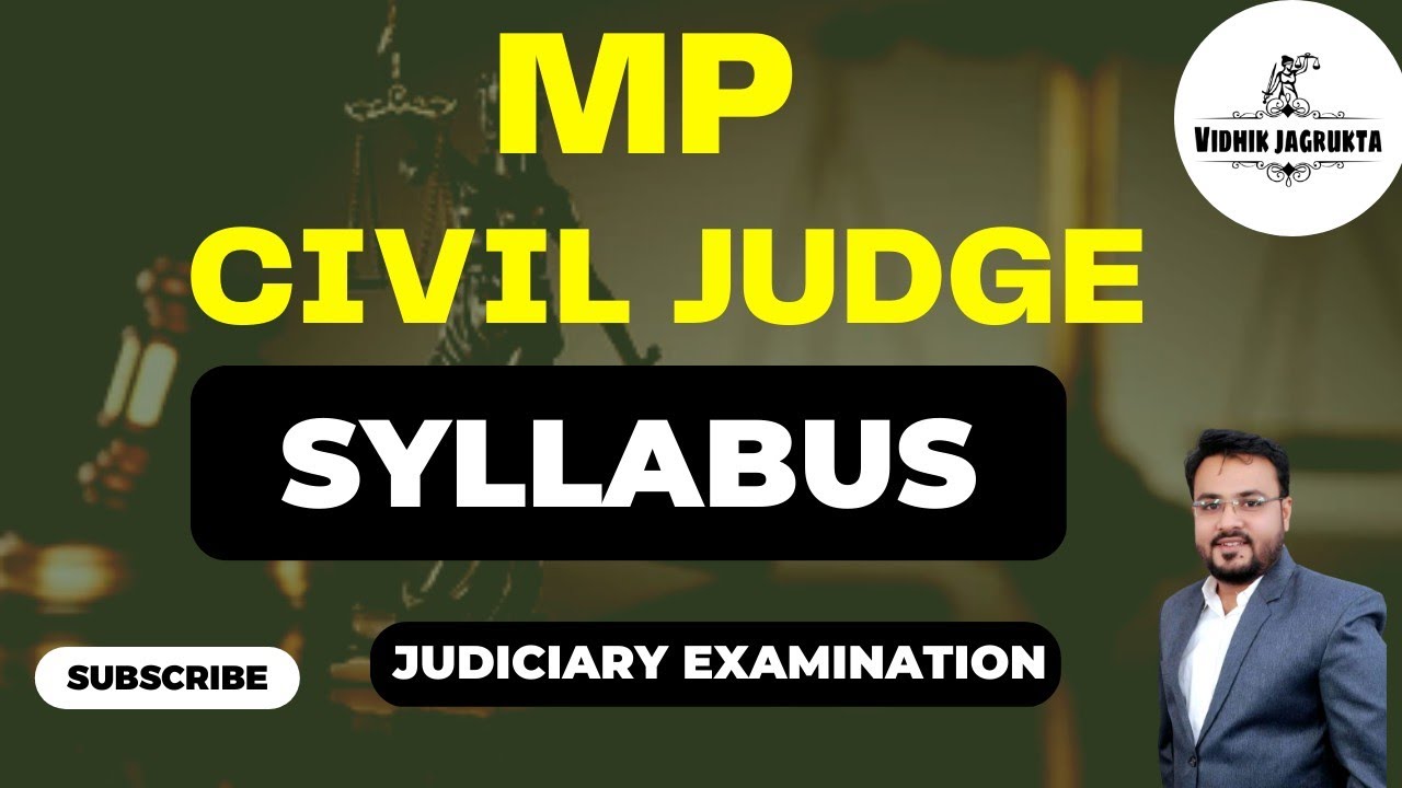 MP CIVIL JUDGE SYLLABUS || Madhya Pradesh Judicial Exam Syllabus ...