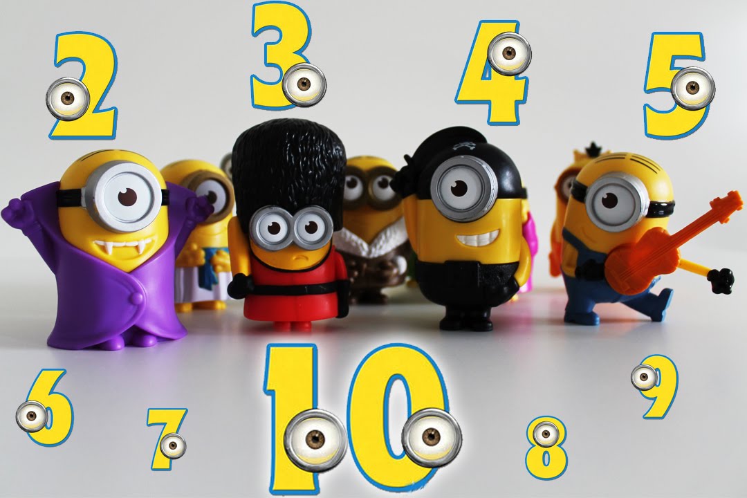 Learn How to Count Numbers with MINIONS 1 to 10 爪牙 - YouTube