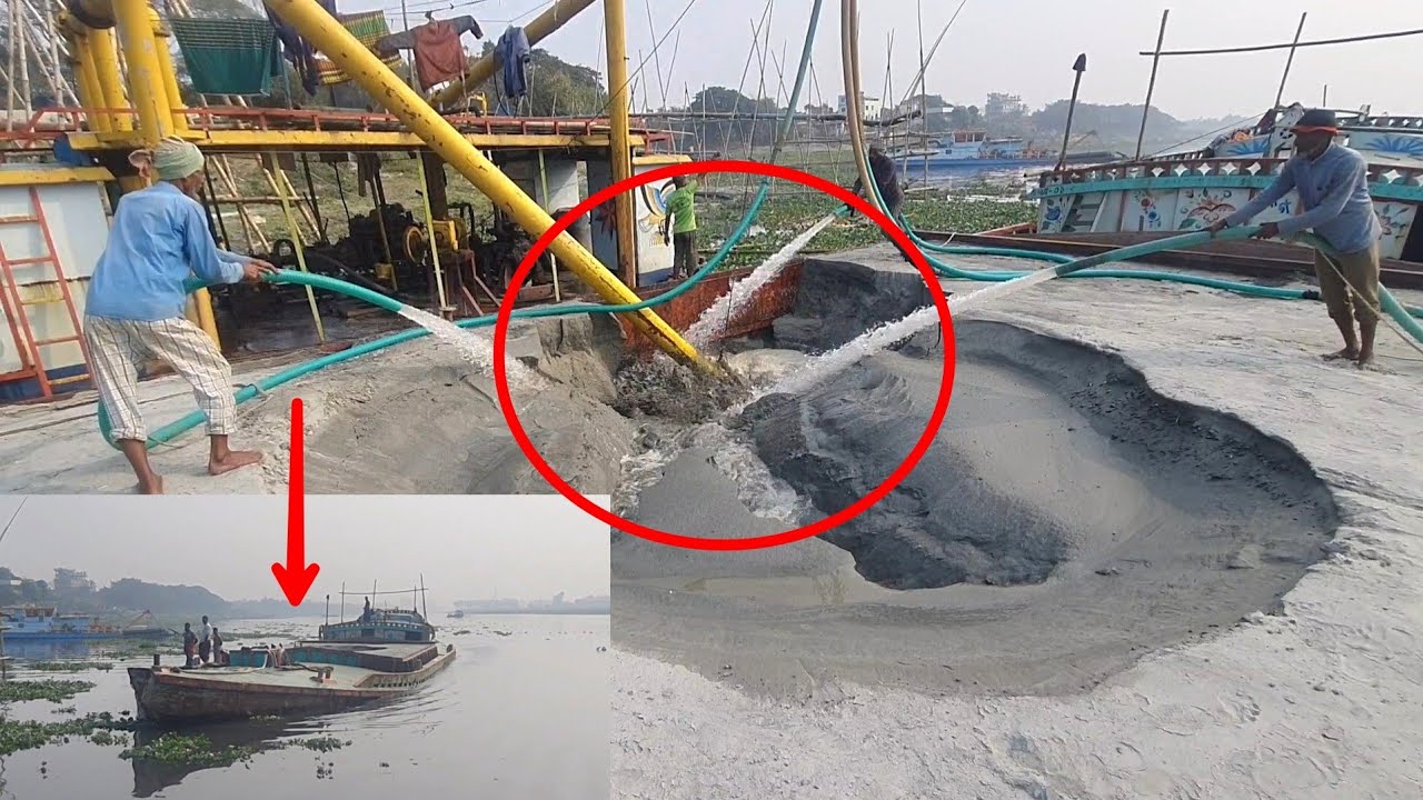 28500 square feet full load sand unload at the start of work in big ...