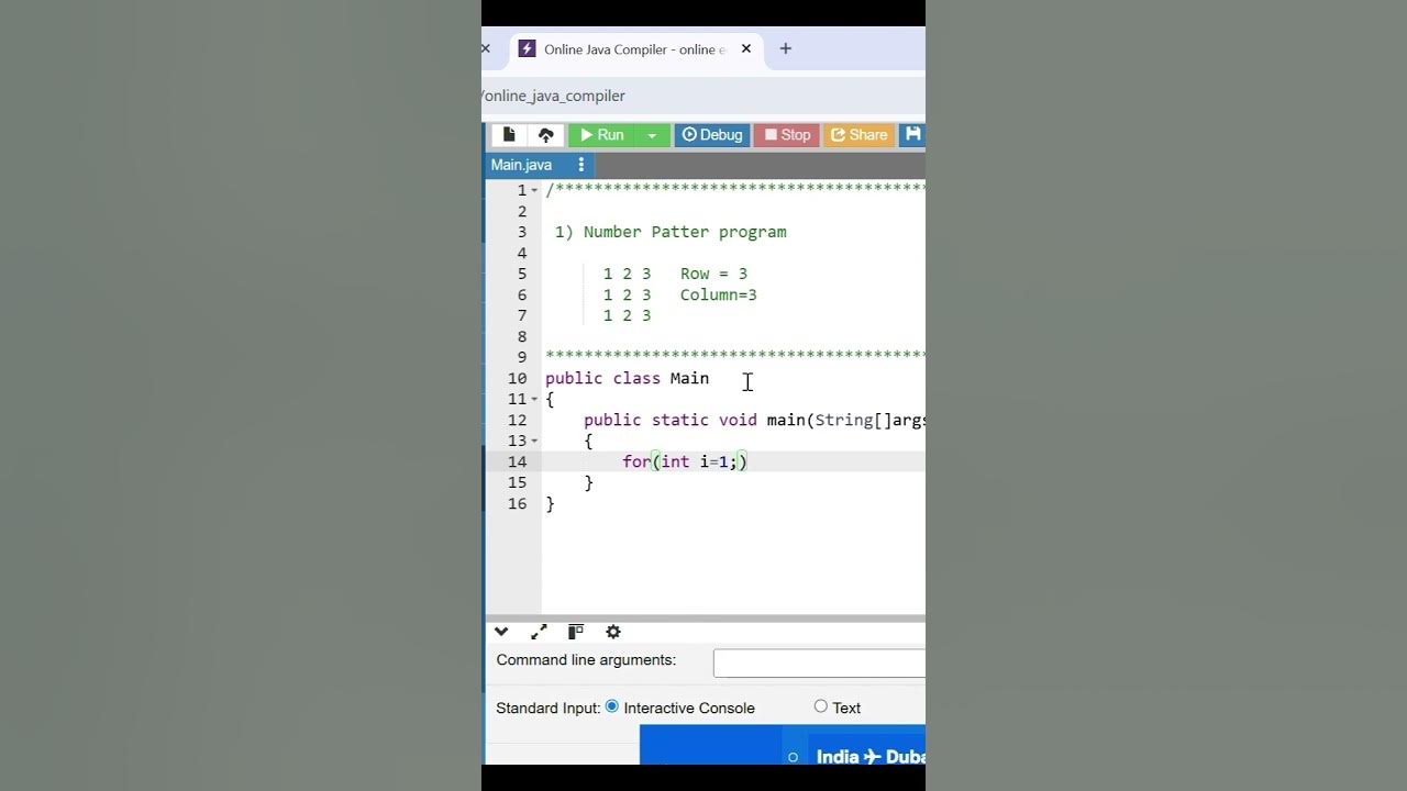 Number Pattern Program #coding #java #correctcoding #youtubeshorts #youtube #youtuber - YouTube