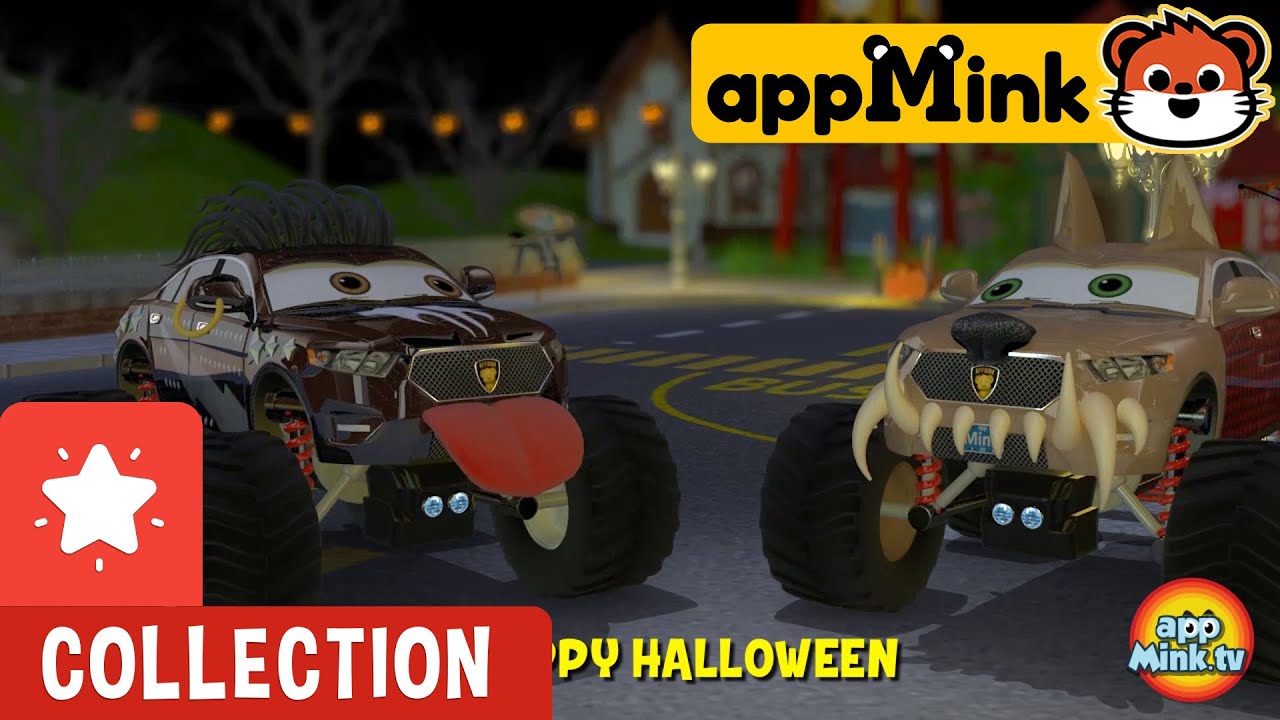 Monster Truck Halloween - Scary Monster Trucks go Trick or Treat ...