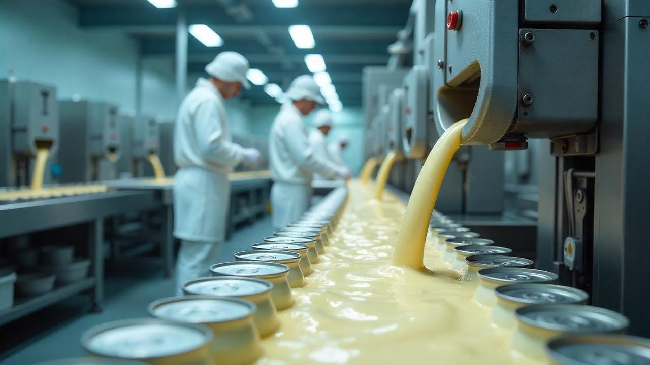 How Condensed Milk is Made in Factory? - YouTube