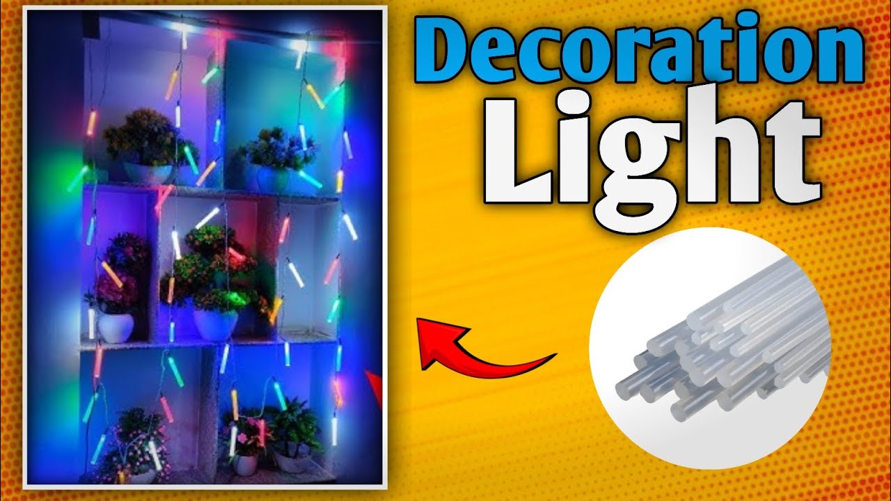 How to Make Led Chain With Glue Stick | Led Chain Light | decoration ...