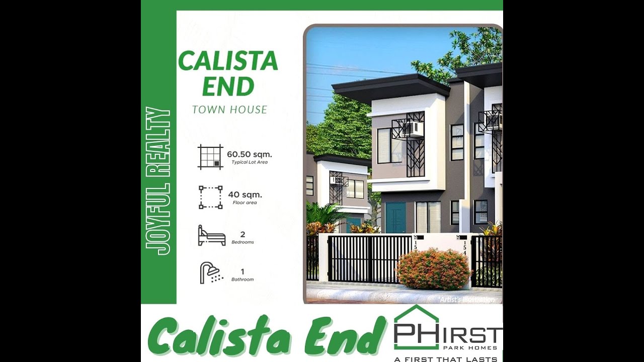 CALISTA END HOUSE MODEL at Phirst Park Homes Pampanga - YouTube
