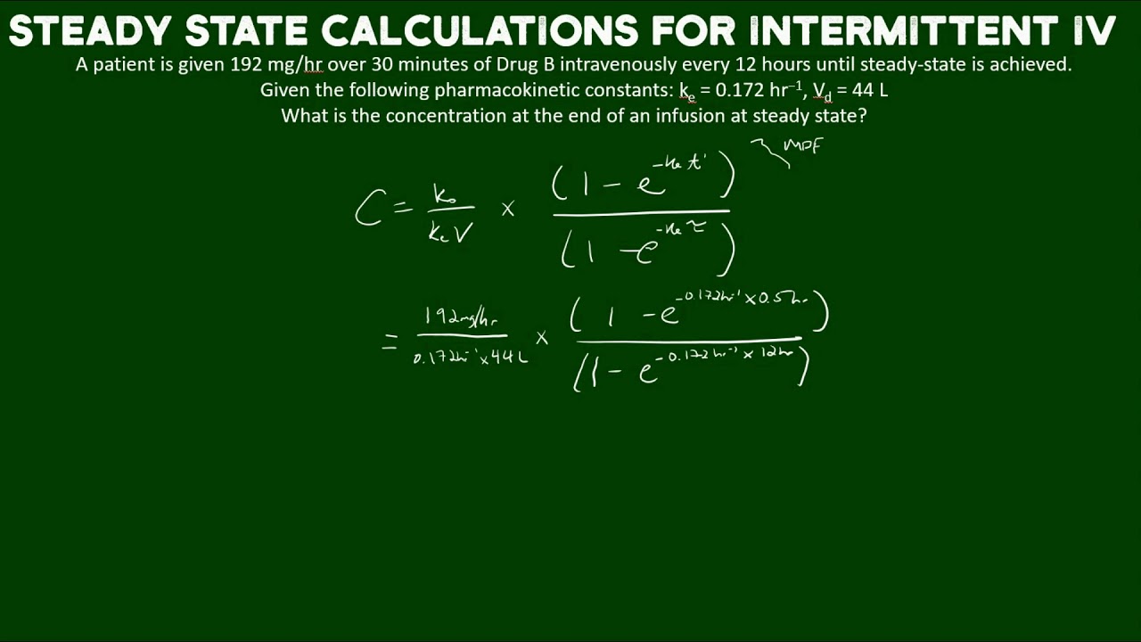 Concentration Calculations For An Intermittent IV Dosing Scenario At concentration-calculations-for-an-intermittent-iv-dosing-scenario-at