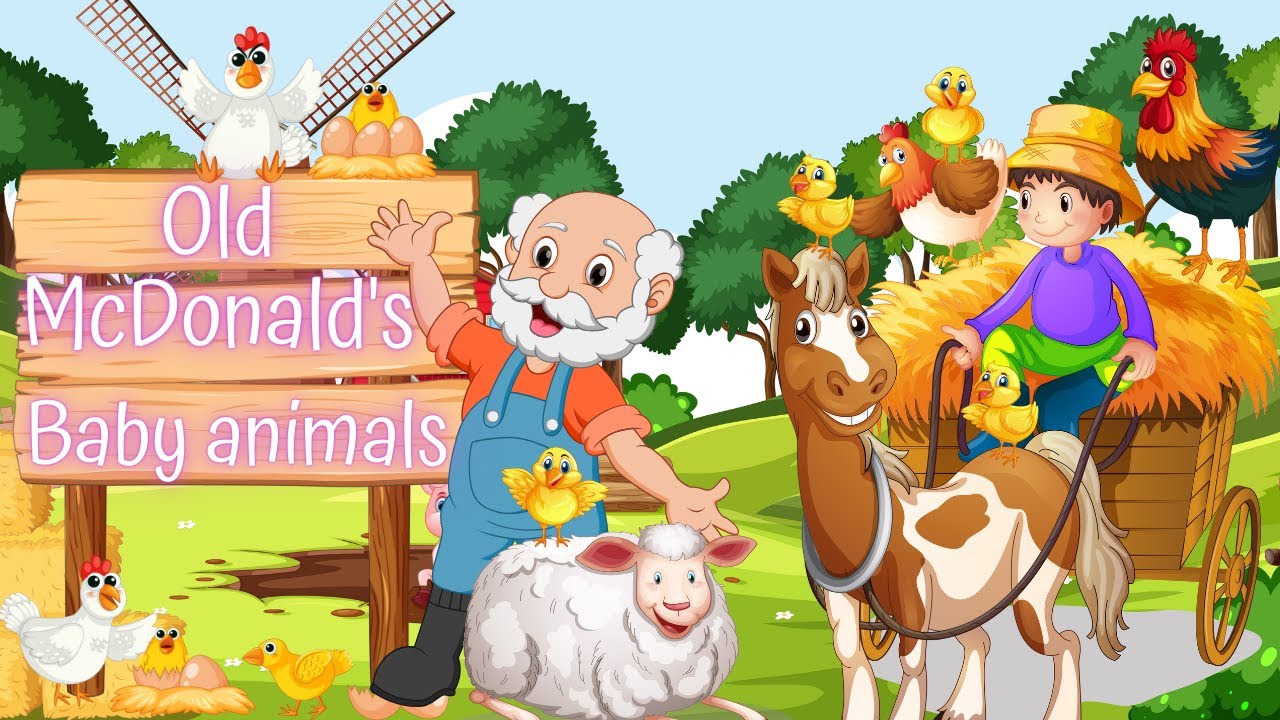 Old MacDonald’s farm Baby Animals | Fun Farm animals Sounds Song for ...