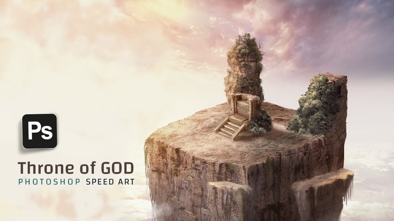 I create Throne of God in Photoshop | Concept Speed Art - YouTube