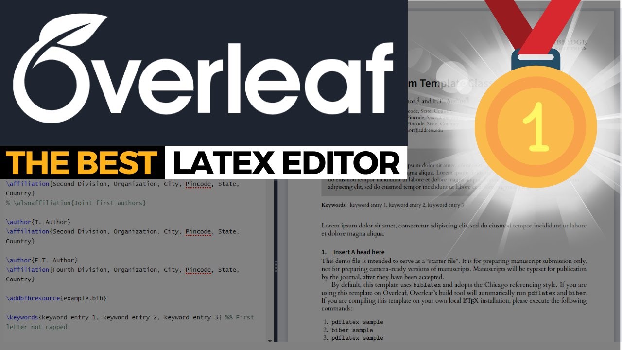 Introducing Overleaf: The Online LaTeX Editor - YouTube