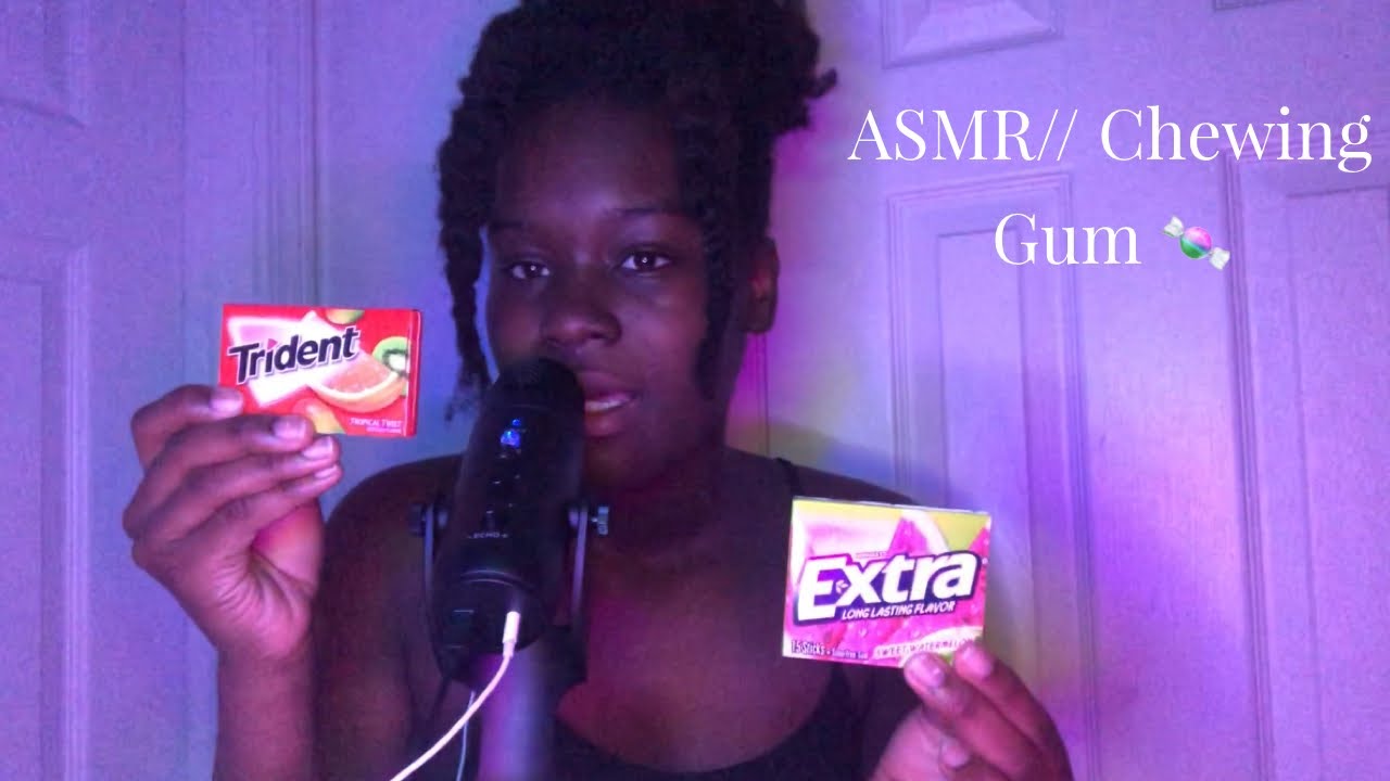 ASMR// Chewing Gum (No bubbles and Smacking Sounds) - YouTube