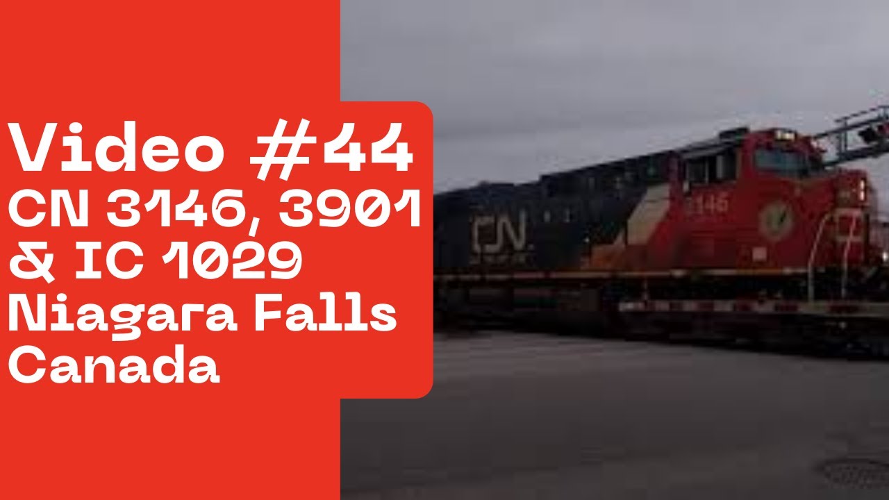 421 Morning Train through Niagara Falls ON ~ Nov 14 2021 ~ CN 3146 CN 3901 & IC 1029 - YouTube