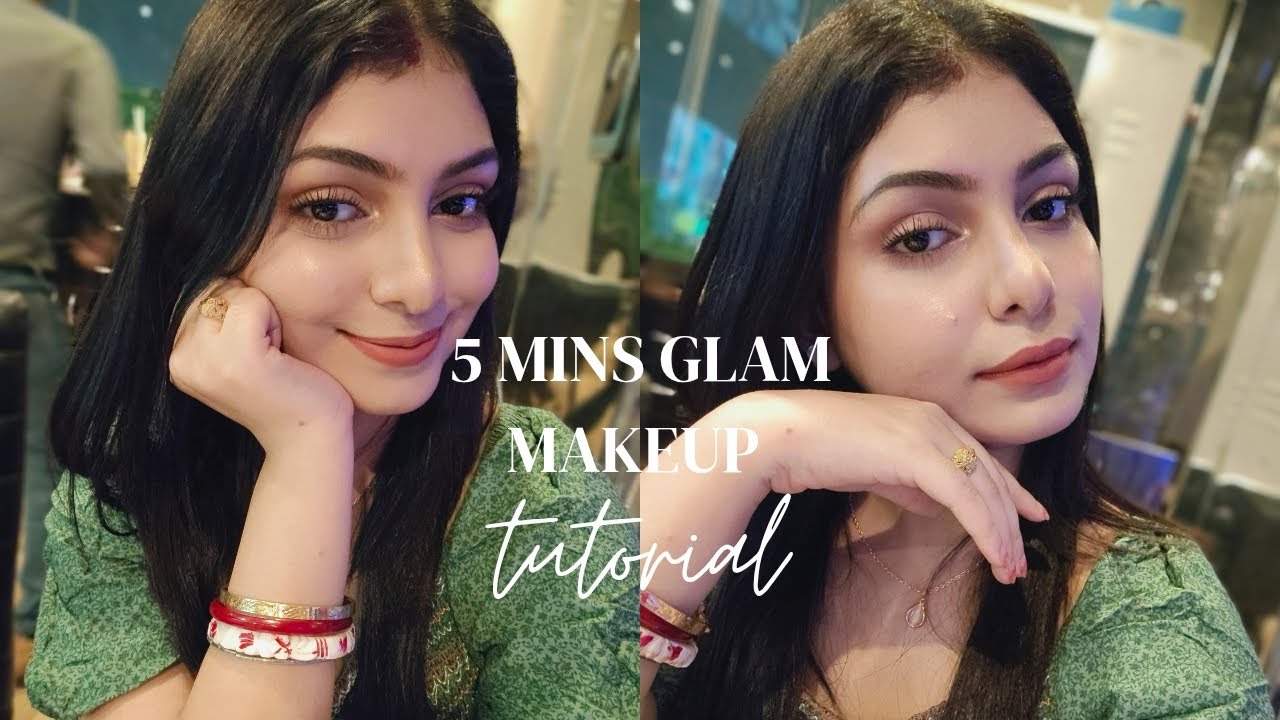 simple glam makeup look in just 5 mins ️ #youtube #trending # ...