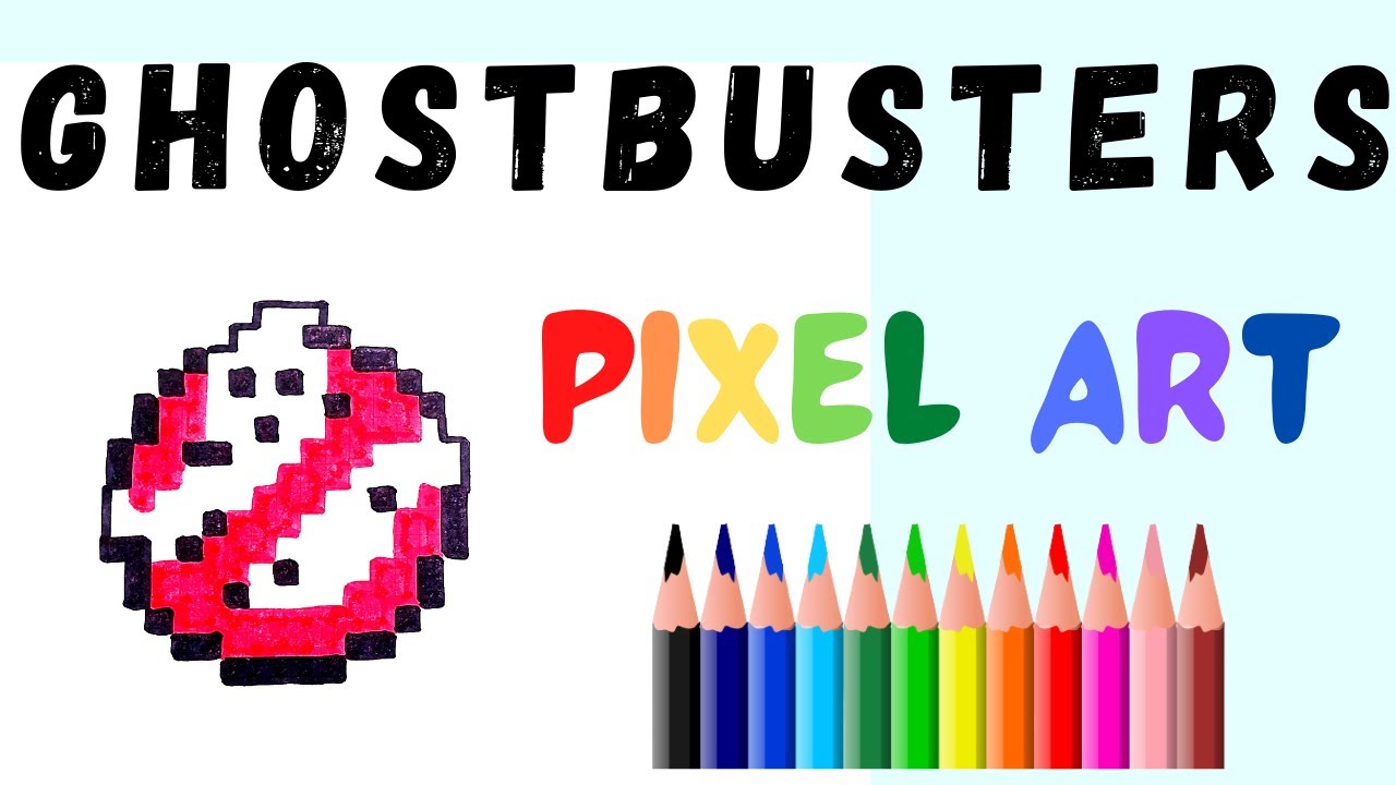 How to Draw the GHOSTBUSTERS SYMBOL! - Hand Drawn Pixel Art - YouTube