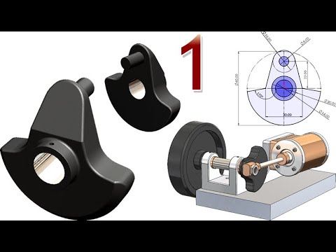 1-Project 42| Horizontal Wobbler Steam Kit | SolidWorks Tutorial : crankshaft - YouTube