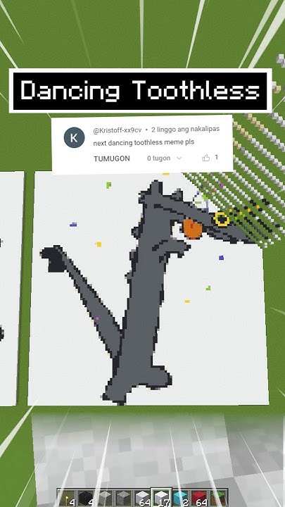 Minecraft Satisfying Dancing Toothless Pixel Sand Art Fall #shorts # ...