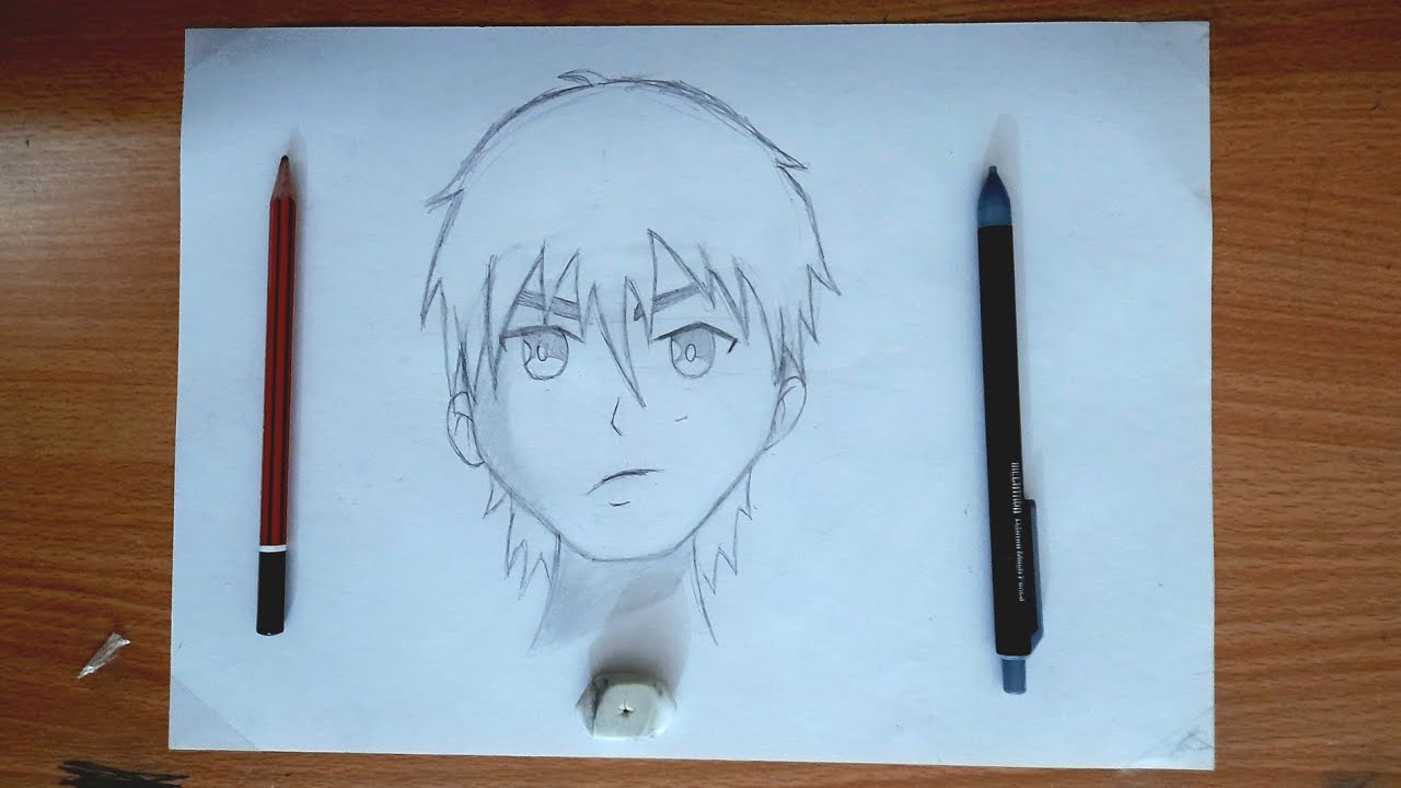 How to Draw A Simple Anime Boy For Beginners || Easy Anime Drawing ...