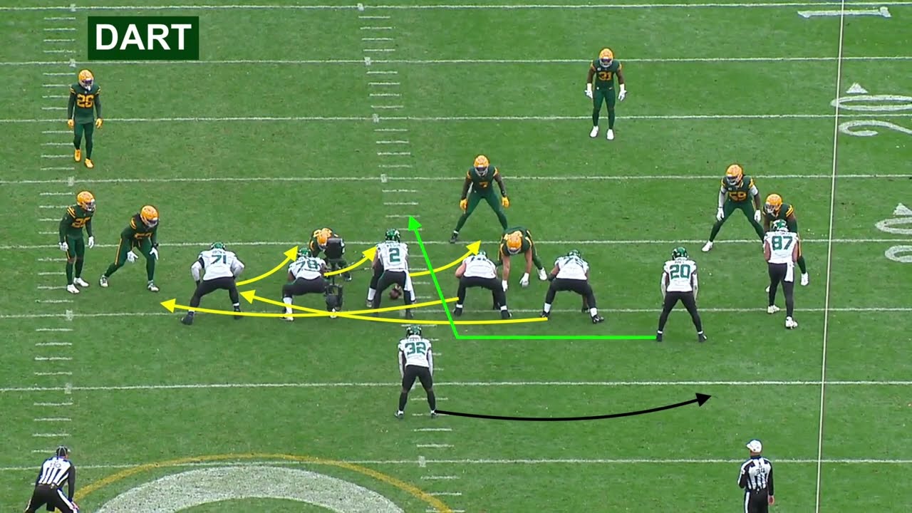 Jets Breece Hall touchdown run vs Packers week 6 2022 - YouTube