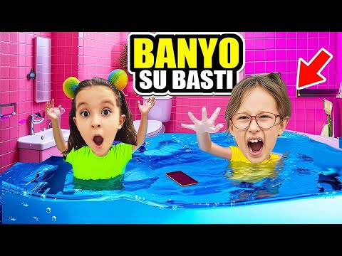 BAHAR VE BANU ALYA SUYU AÇIK UNUTTU KÜVET DOLDU EVİ SU BASTI !!