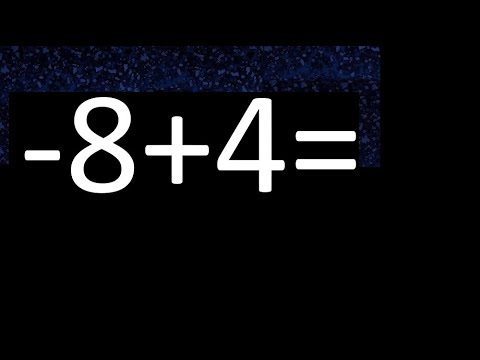 minus 8 plus 4 . Adding and subtracting negative numbers ,minus eight ...