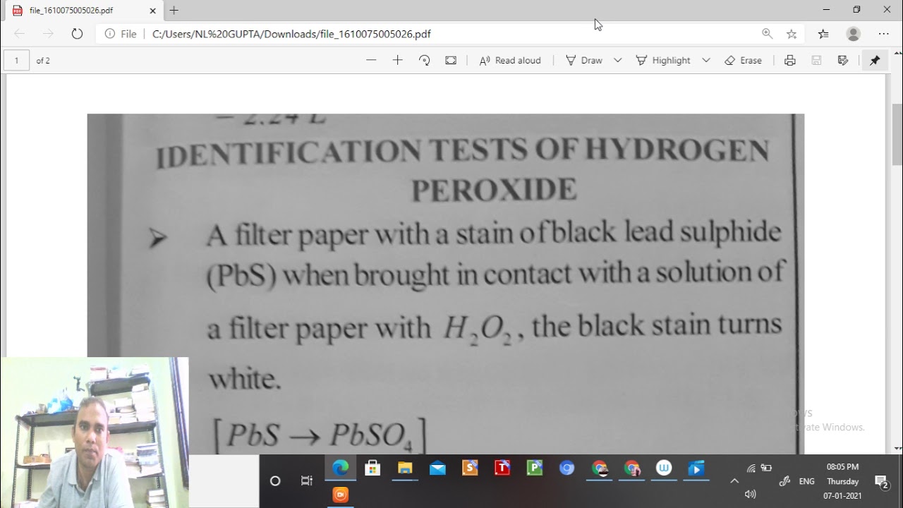 identification test of hydrogen peroxide - YouTube