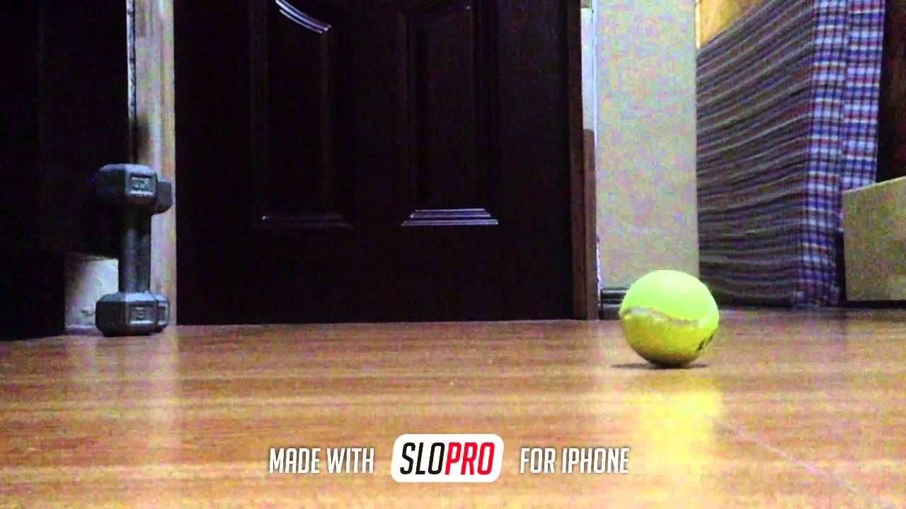 Tennis ball falling in slow motion - YouTube