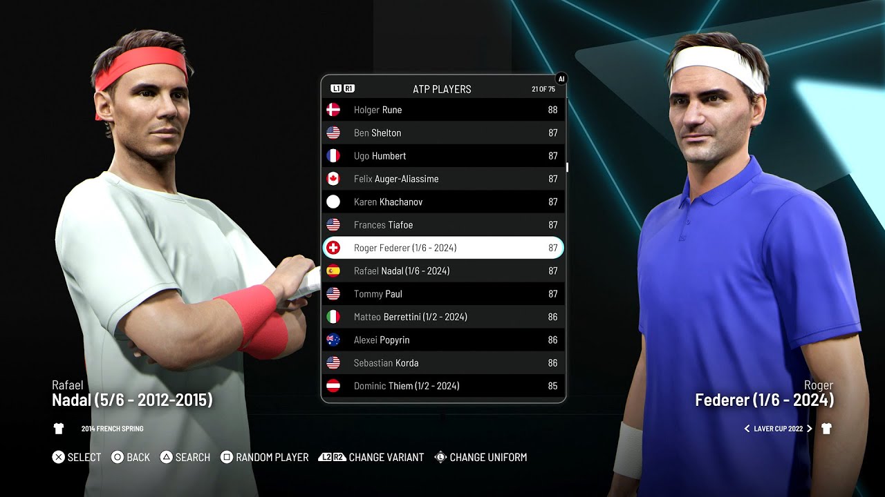 TIEBREAK - *New Patch Update* - New Rafael Nadal & Roger Federer KITS ...
