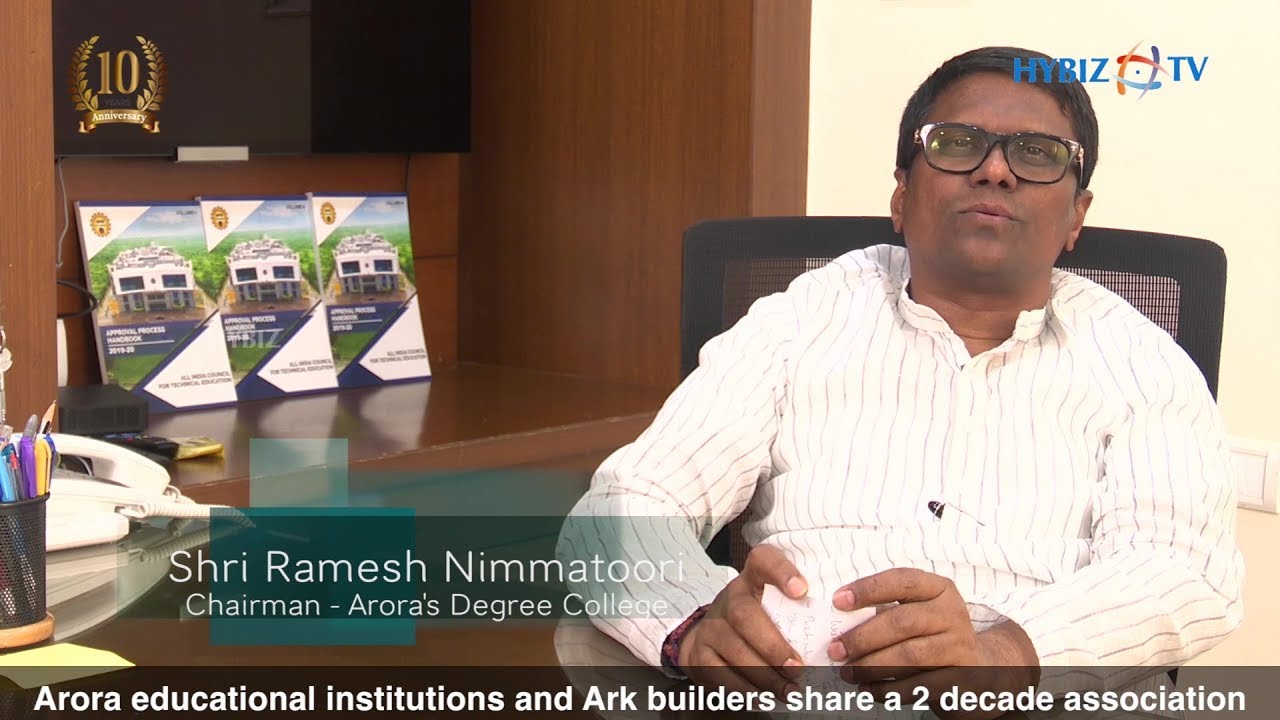 Ramesh Nimmatoori Chairman Arora's Degree College | Ark Group Top ...